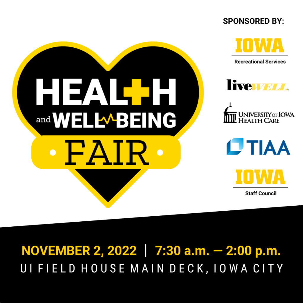 2022 UI Health Fair November 2nd | Staff Council - The University of Iowa